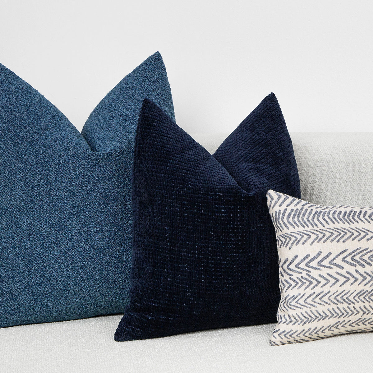 Deep Navy Textured Cozy Pillow Cover | Soft & Textured