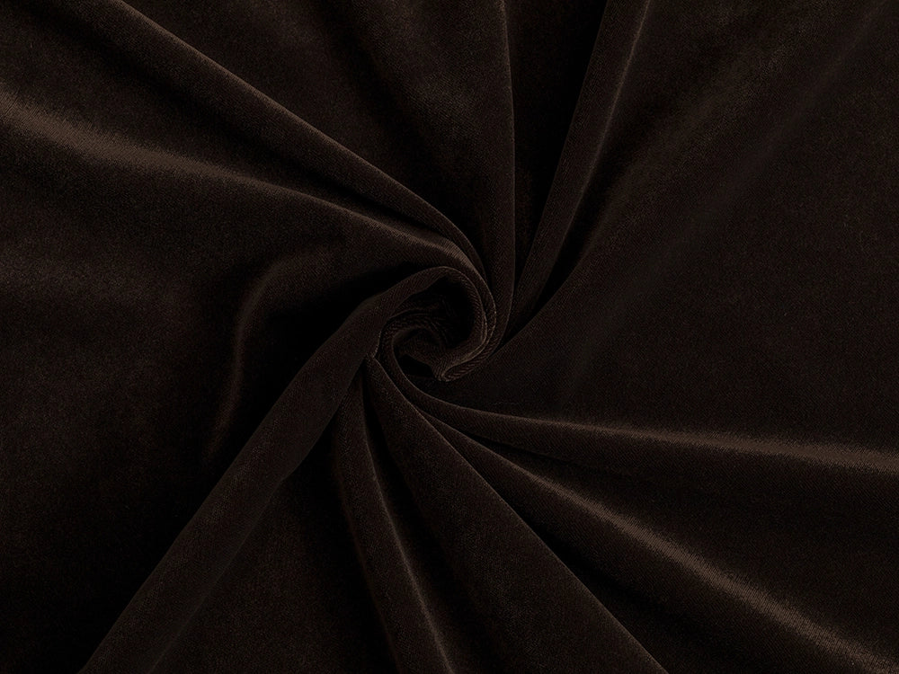 Dark Brown Velvet Upholstery Fabric | Plush Heavy Weave