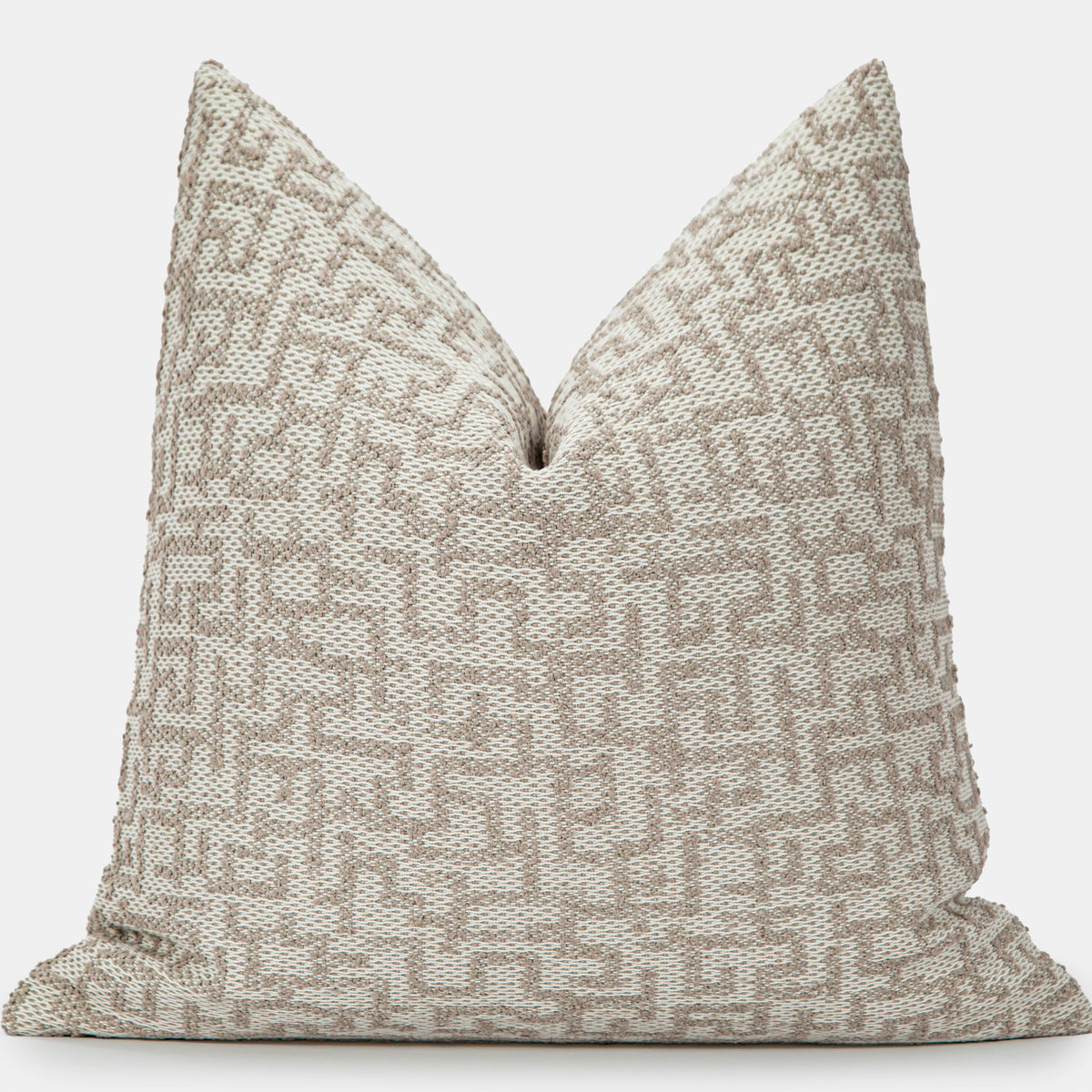 Beige Artisan Throw Pillow – Textured Craftsmanship with Natural Charm
