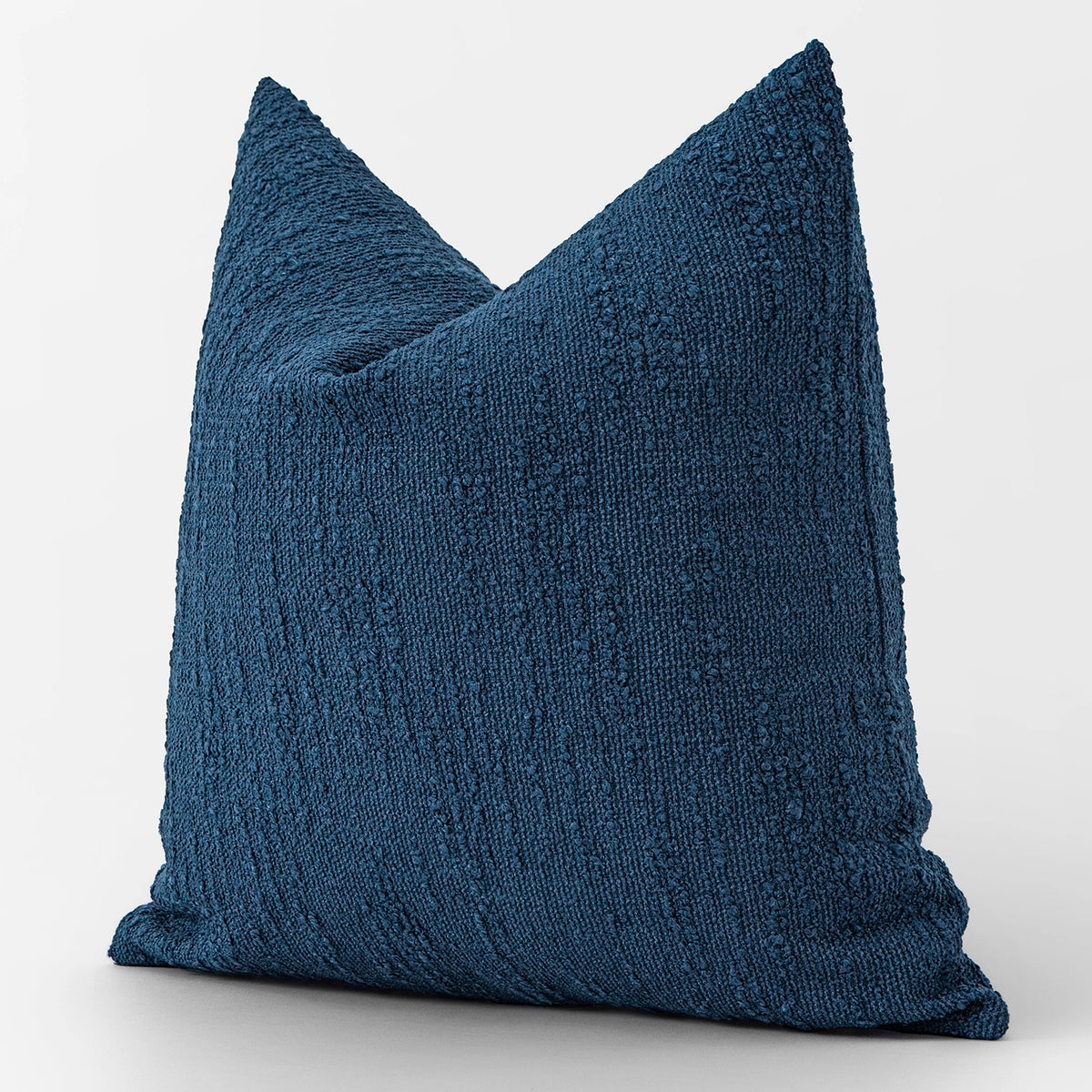 Blue Boho Textured Pillow Cover – Boucle Throw Pillow